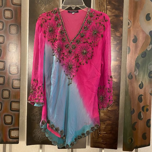 Boston Proper | Tops | Boston Proper Glamorous Beaded Top Size L | Poshmark